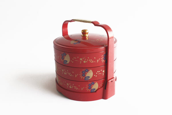 Vintage Japanese Bento Box, Three Tiered Stacking Bento Box - Mendez Manor