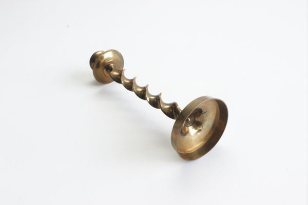 Twisted Candlestick Holder, Tall Mid Century Candlestick Holder ...