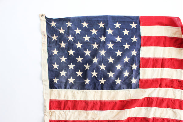 Vintage 50 Star American Flag, 1970s Patriotic Decor - Mendez Manor